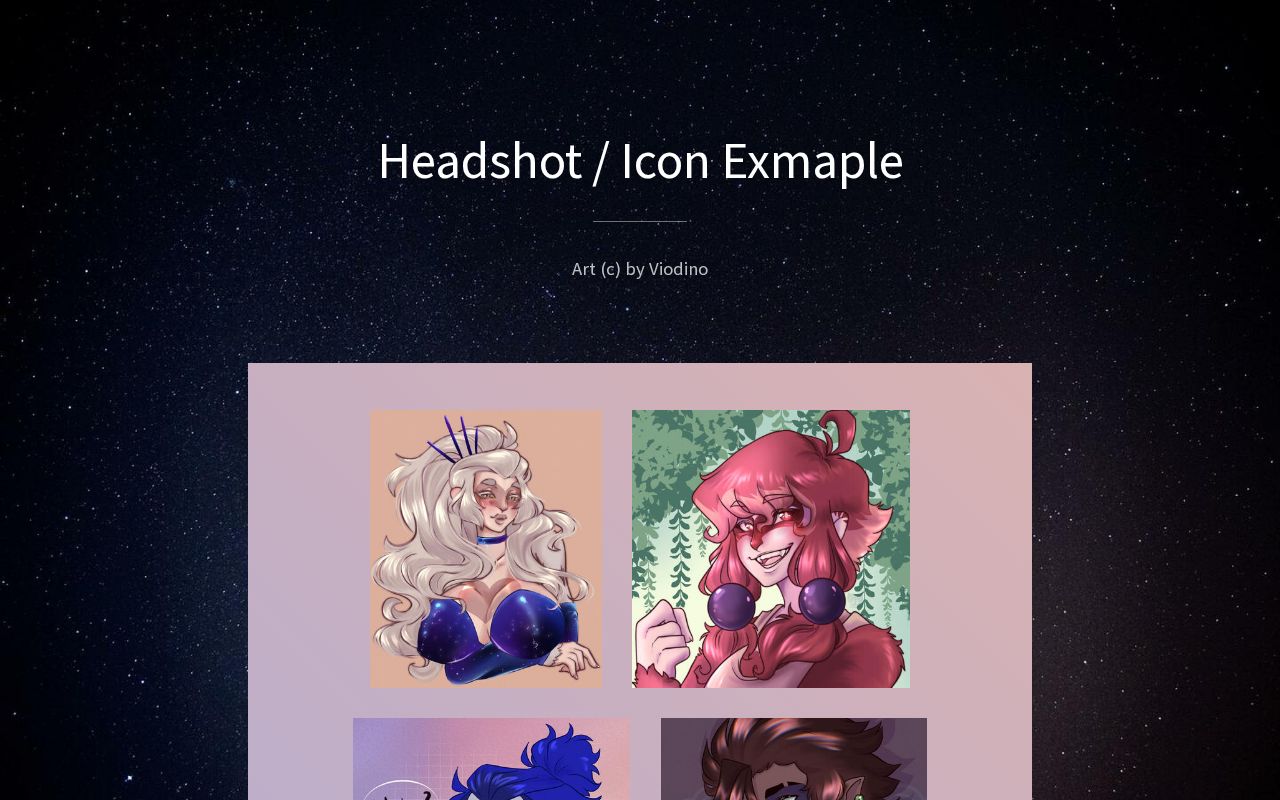 Headshot / Icon Example